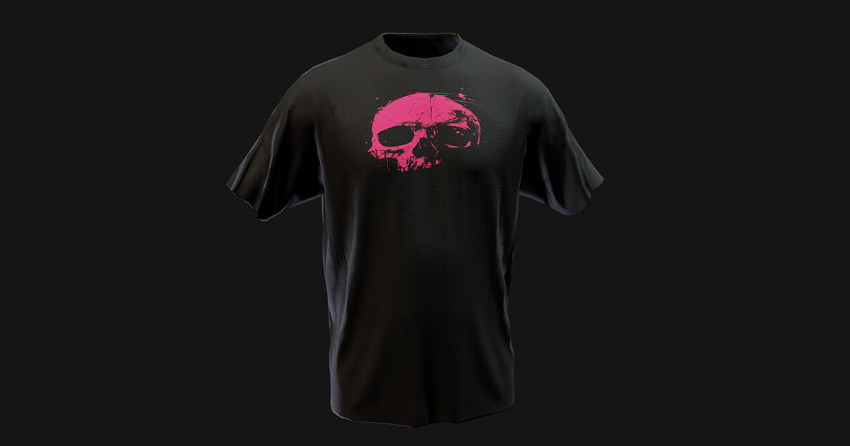 Game-Ready Skull T-Shirt 3D Model | 3D Clothing | Unity Asset Store
