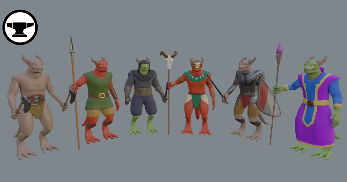 Kobold Lizard Fantasy creature | 3D Creatures | Unity Asset Store