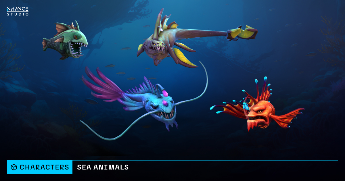 Sea Animals Pack | 3D 캐릭터 | Unity Asset Store