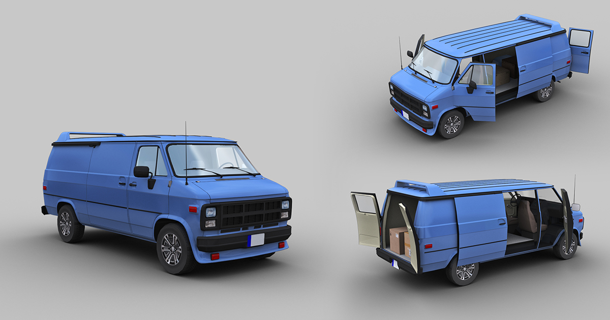 Lowpoly Van With Interior 5 | 3D Land | Unity Asset Store