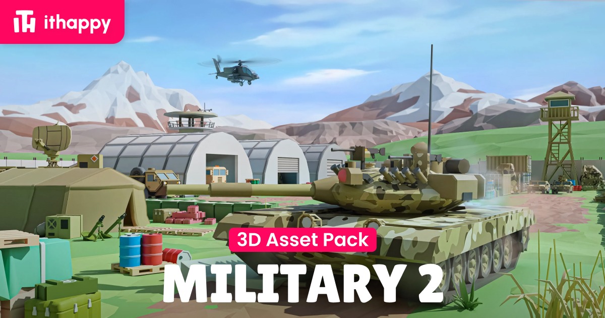 Military 2 - Low Poly 3D Models Pack | 3D 工业场景 | Unity Asset Store