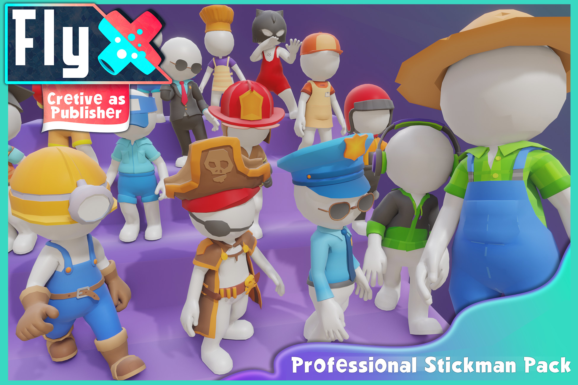 Professional Stickman Pack | 3D Characters | Unity Asset Store