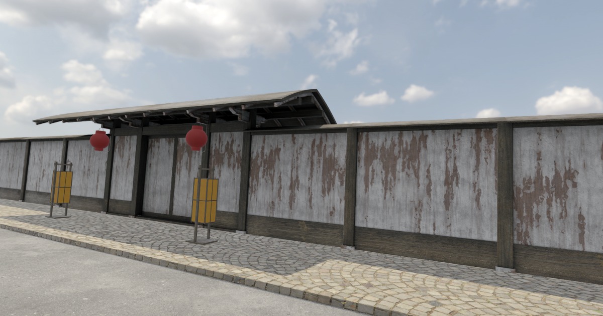 Modular Chinese Fence | 3D Exterior | Unity Asset Store