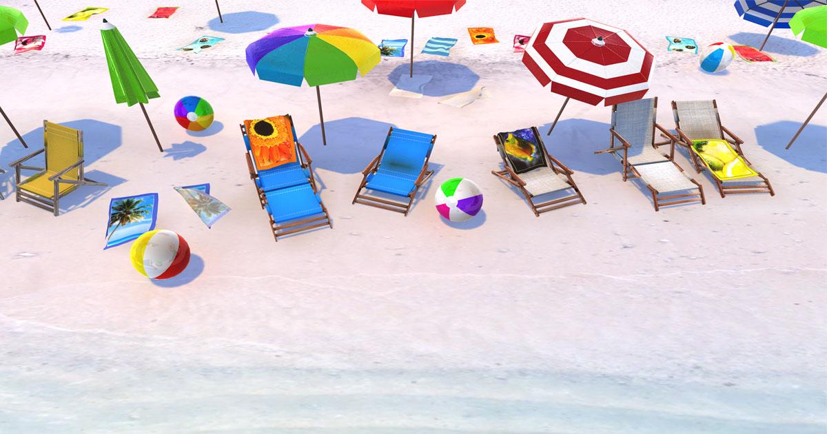 Beach Summer Vacation Pack | 3D 외부소품 | Unity Asset Store