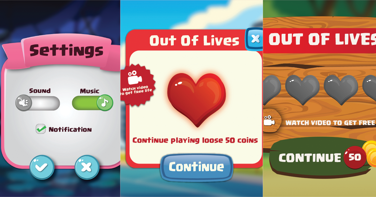 Combo of Awesome Game UI pack 11, 12 and 13 | 2D Icons | Unity Asset Store