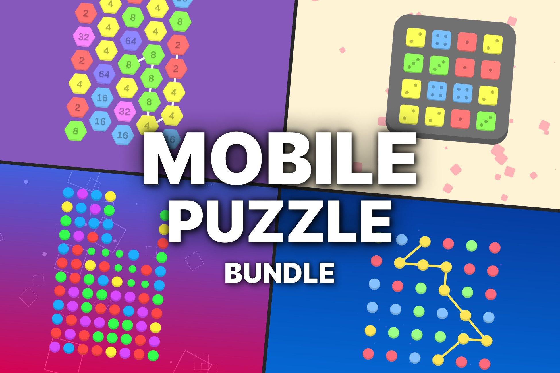 Mobile Puzzle Bundle - Hex, Merge Dice, Bubble Pop & Connect | Packs ...