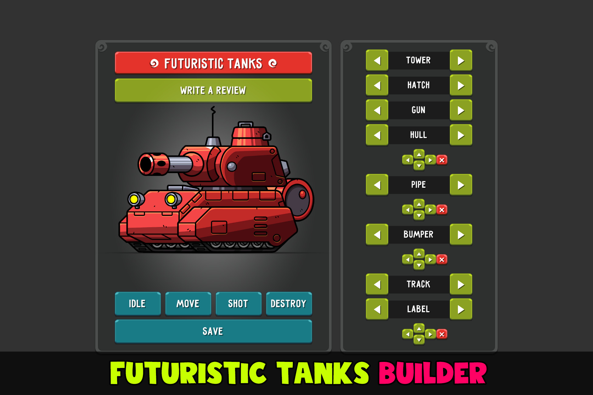 Futuristic Tanks Builder & Animation | 2D Textures & Materials | Unity ...