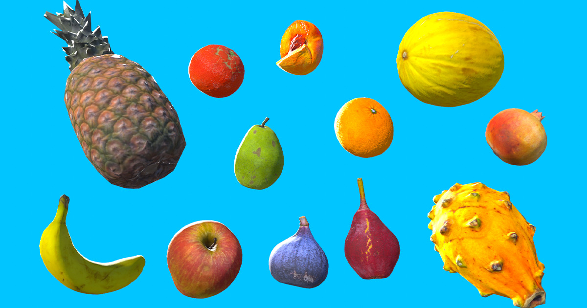 3D Food models and 3D Fruits plus Vegetables Assets Package | 3D Food ...