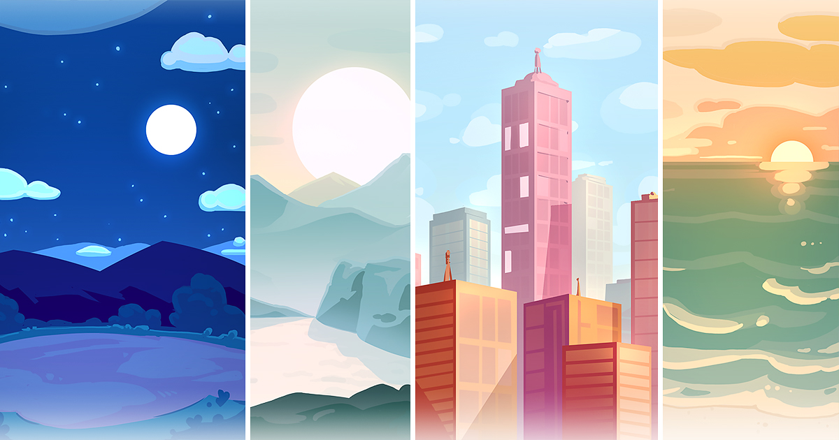 Vertical Background Pack #4 | 2D Environments | Unity Asset Store