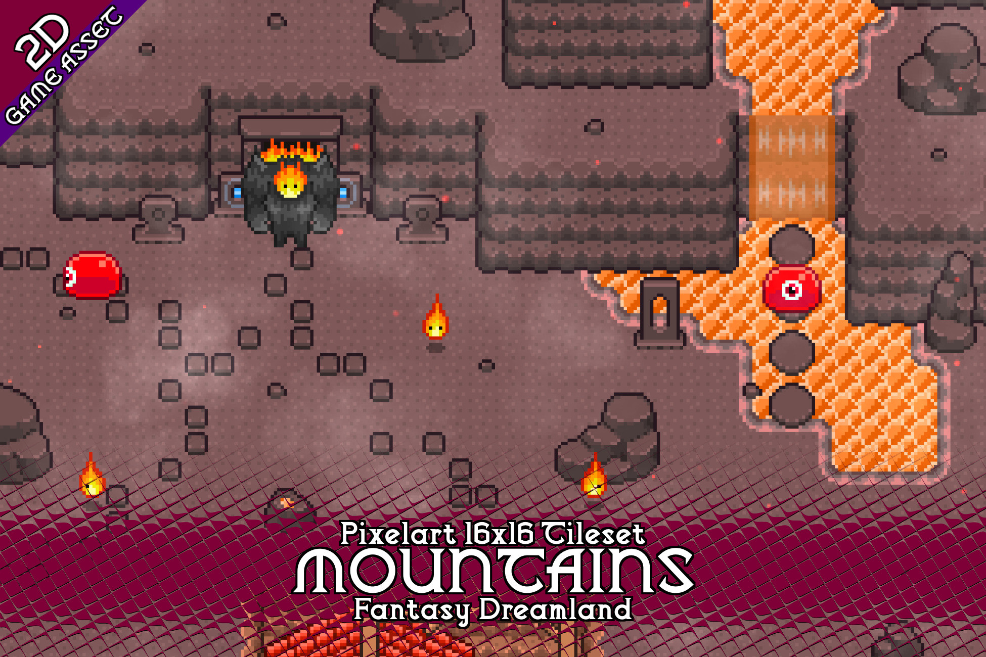 2d TopDown Mountains Tileset - Fantasy Dreamland | 2D Environments | Unity Asset Store