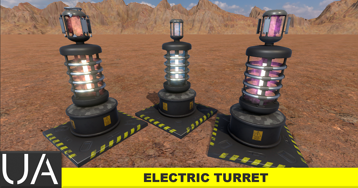 Electric Turret | RTS | 3D Weapons | Unity Asset Store
