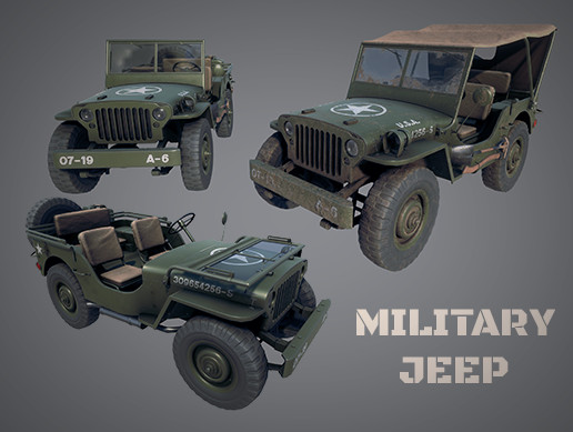 US Military Jeep | 3D Land | Unity Asset Store
