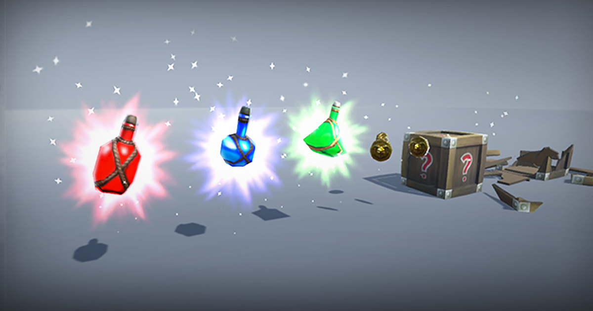 Potions, Coin And Box of Pandora Pack | 3D Props | Unity Asset Store