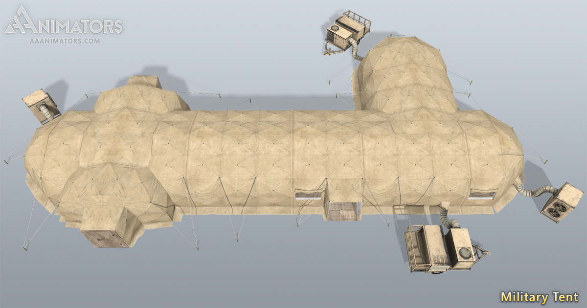 Low Poly Military Tent 01 | 3D Environments | Unity Asset Store