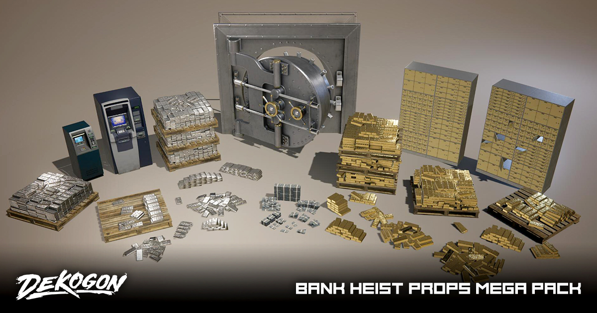 Bank Heist Props - VOL.1 - 3 - MEGA PACK | 3D Props | Unity Asset Store