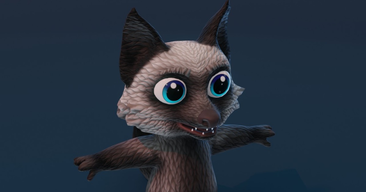 Cartoon Silver Fox Animated 3D Model | Characters | Unity Asset Store