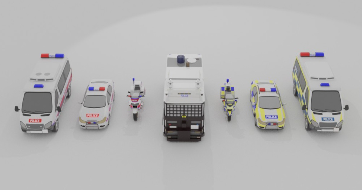 Police Car Pack | 3D Land | Unity Asset Store