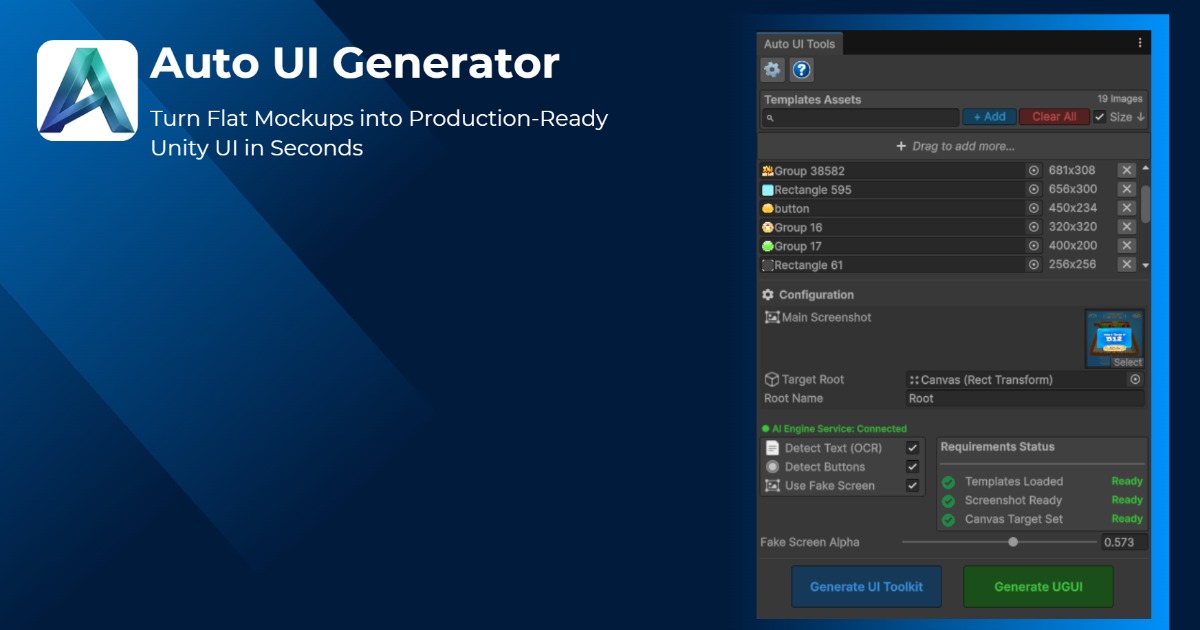 Auto UI Generator | Utilities Tools | Unity Asset Store