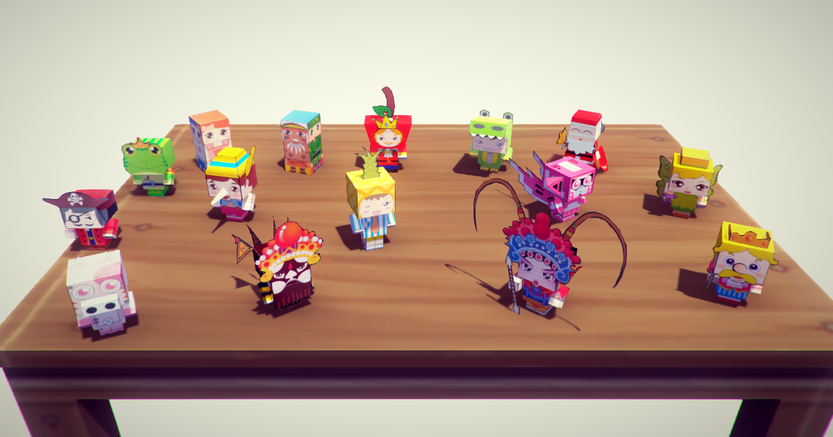 Origami cartoon character | 3D Characters | Unity Asset Store
