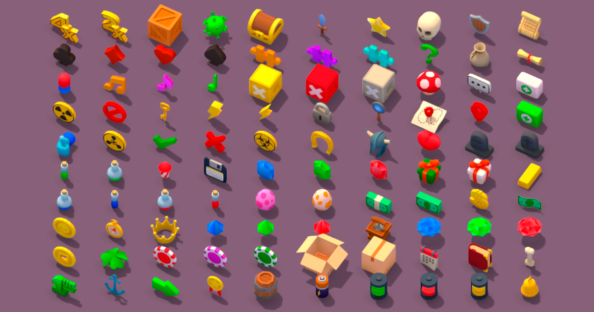 Items - Low-Poly Big Pack | 3D Props | Unity Asset Store