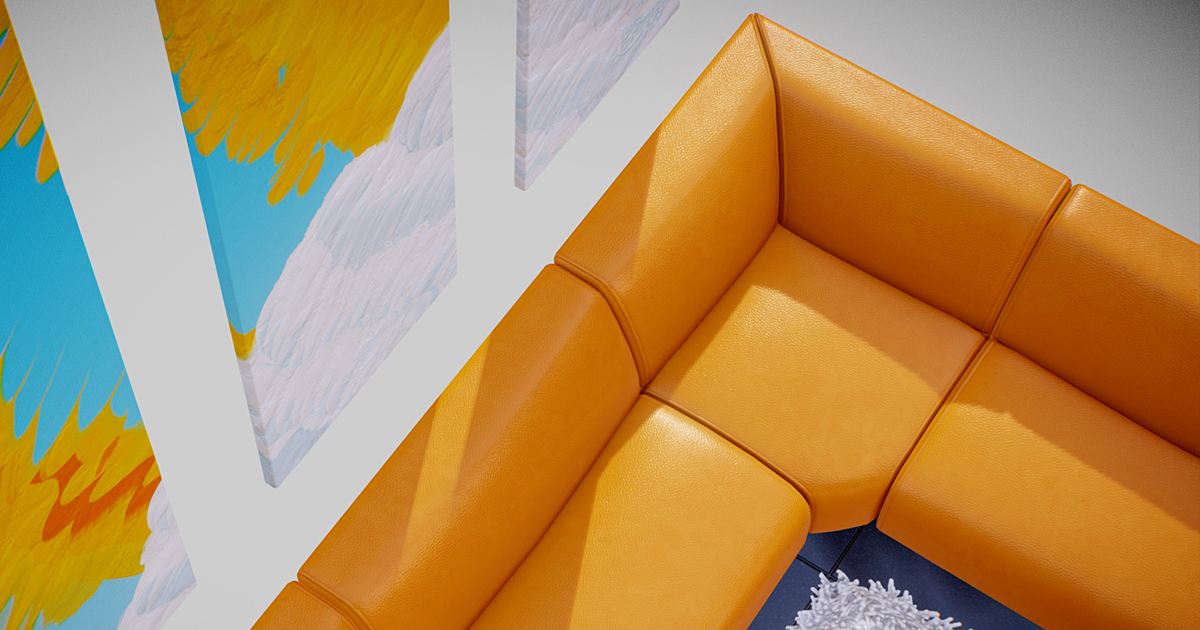 Modern Leather Couch - PBR | 3D Furniture | Unity Asset Store