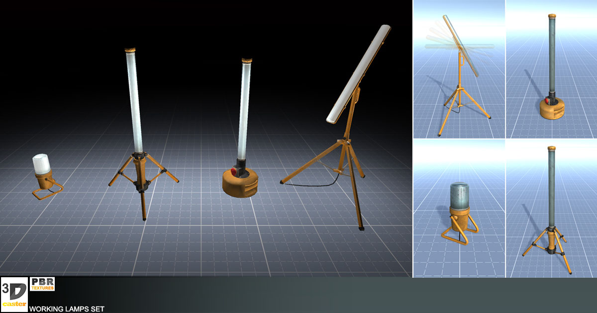 Working Lamps Set | 3D Industrial | Unity Asset Store
