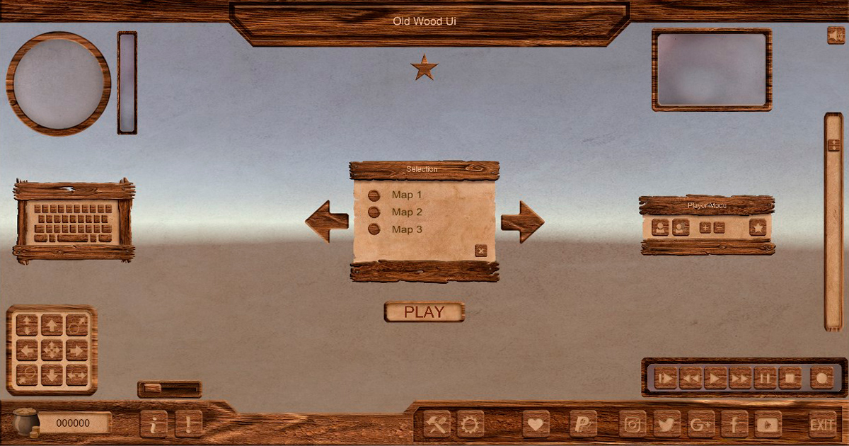 Old Wood Ui | 2D Icons | Unity Asset Store