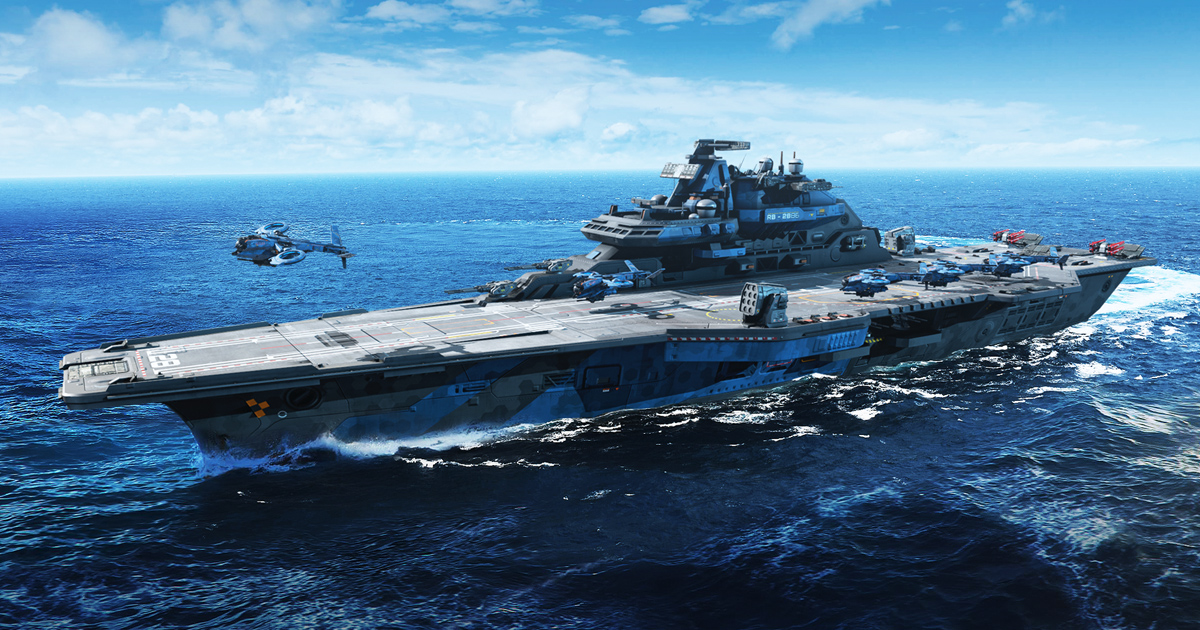 WARSHIPS - Drone Carrier | 3D Sea | Unity Asset Store