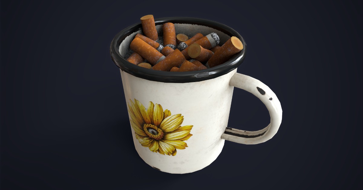 Ashtray mug | 3D Props | Unity Asset Store