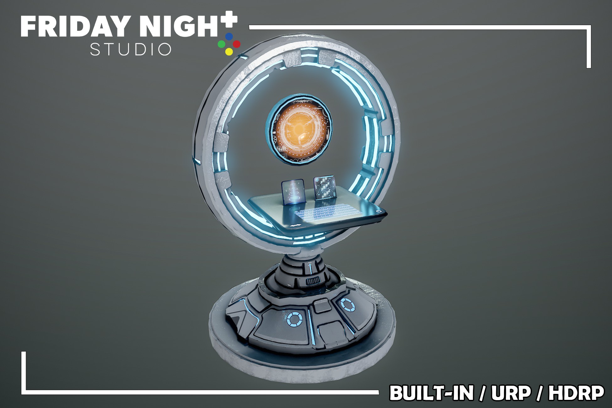 NeoDesk – Futuristic Mobile Desk | 3D Props | Unity Asset Store