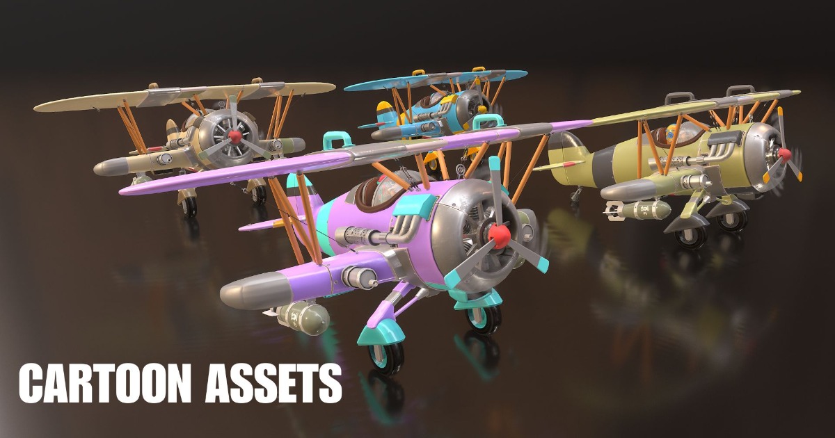 3D Stylized Planes - Cartoon Assets | 3D Air | Unity Asset Store