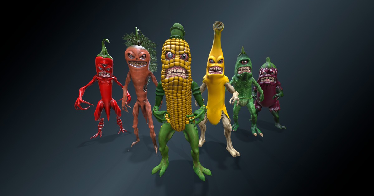 Vegetable monster pack | 3D Characters | Unity Asset Store