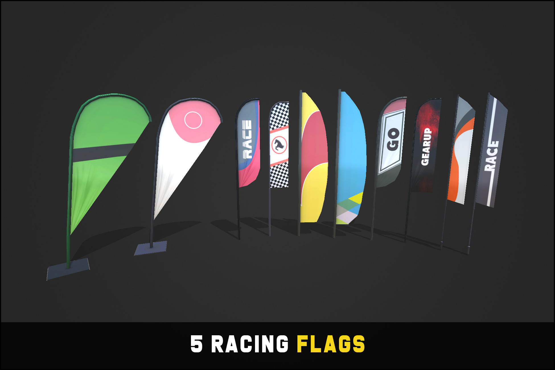 Racing Flags | 3D Props | Unity Asset Store