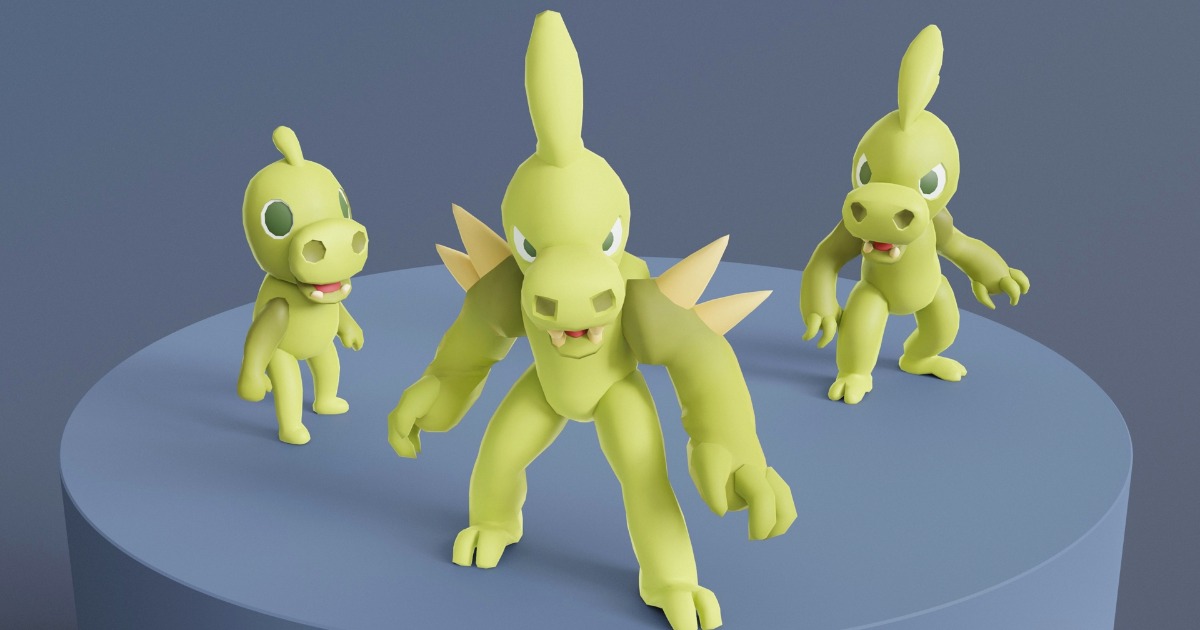 Cartoon Characters - Croczilla Warriors | 3D Creatures | Unity Asset Store