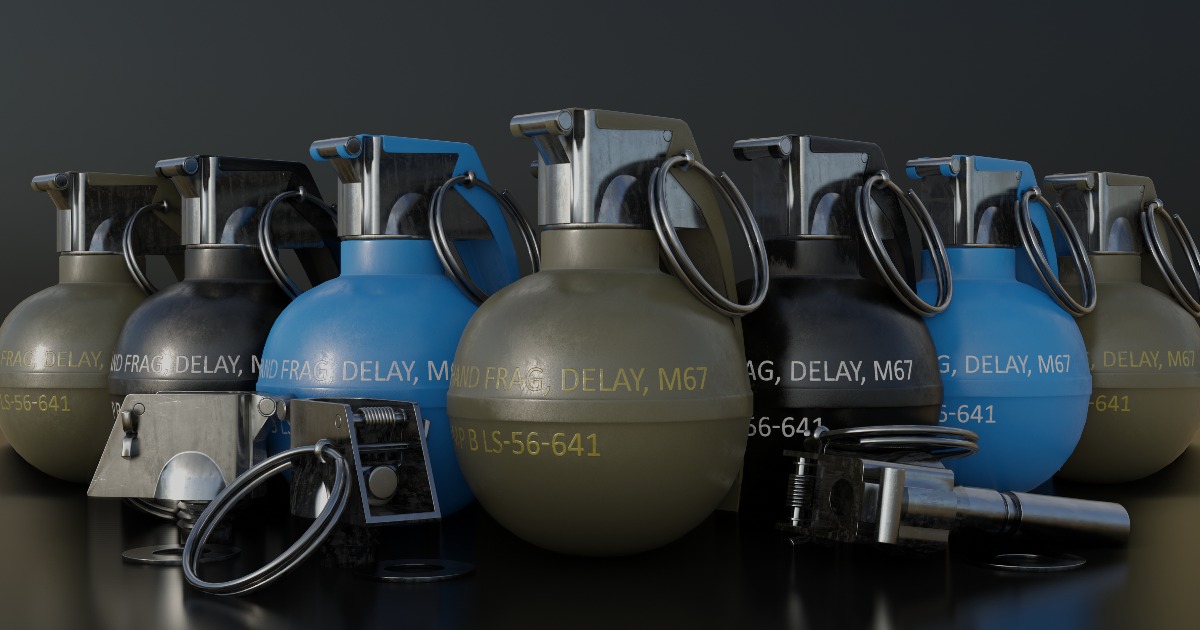 M67 (Hand Grenade - 1) | 3D Weapons | Unity Asset Store