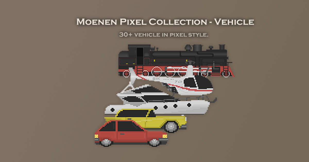 Pixel Vehicles | Enen Collection Vol.5 | 2D Textures & Materials ...
