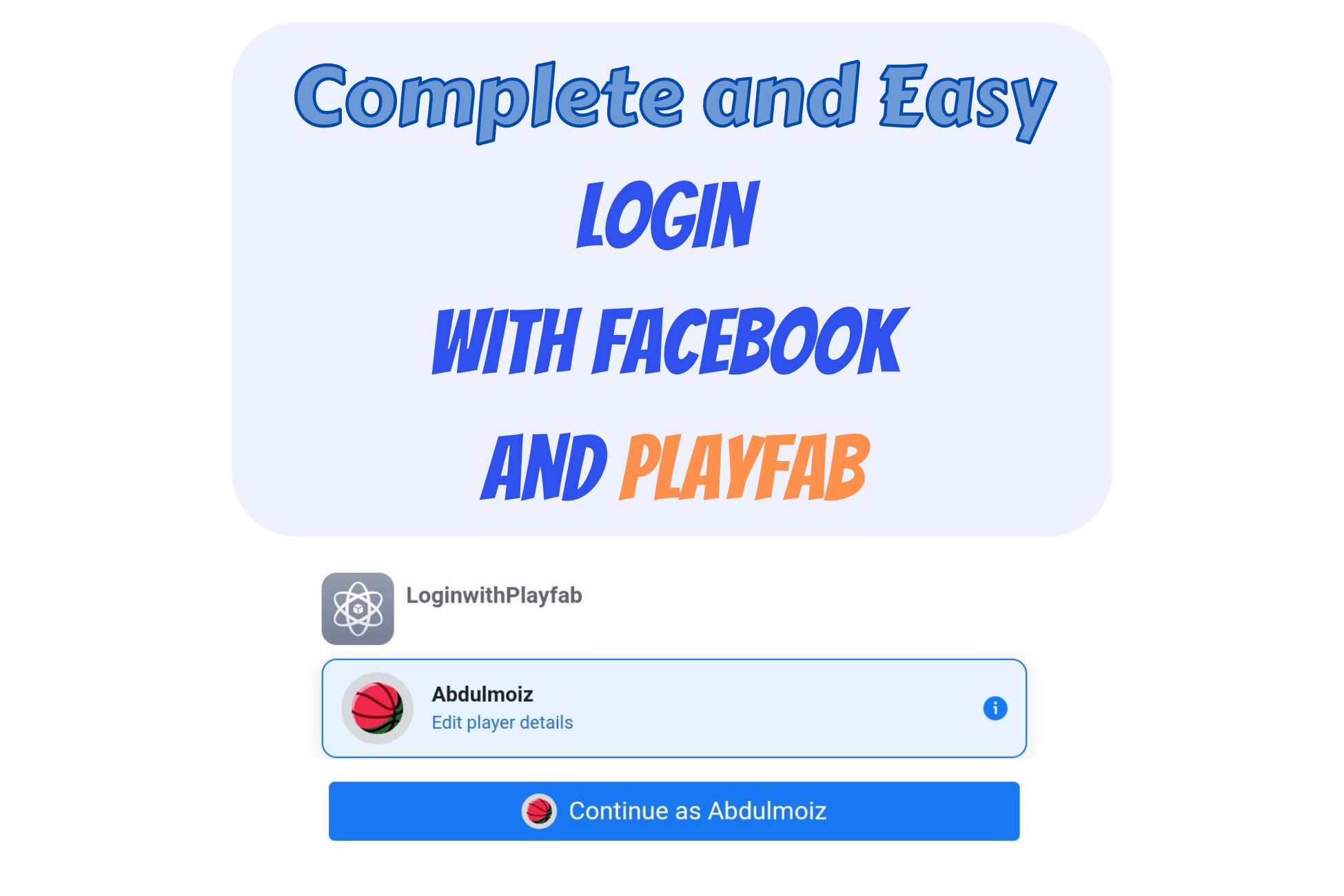 Easy Login With Facebook And PlayFab Unity Asset Store