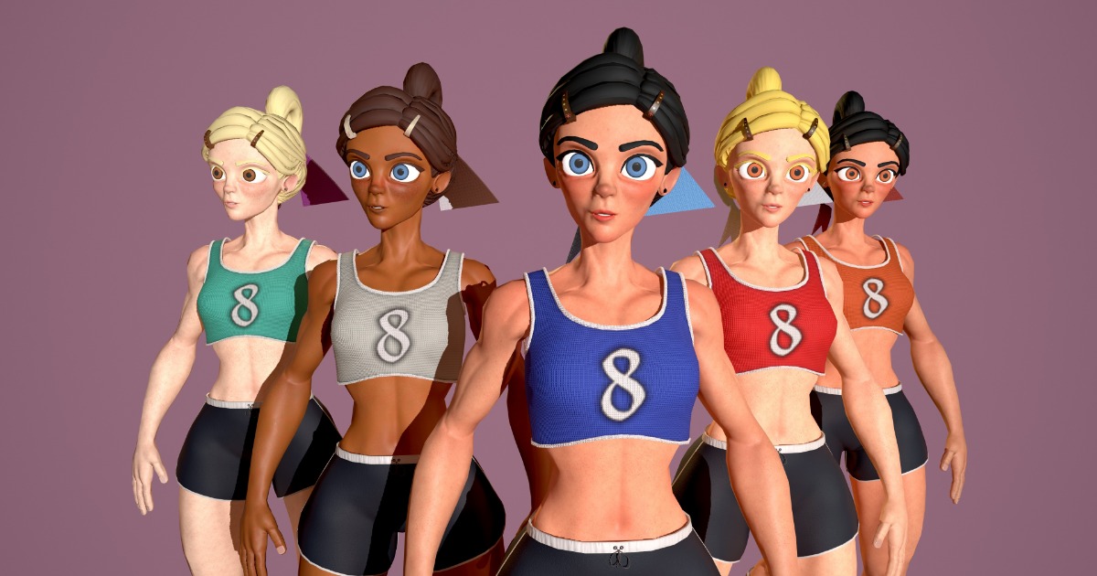 Basketball Girl | 3D Characters | Unity Asset Store