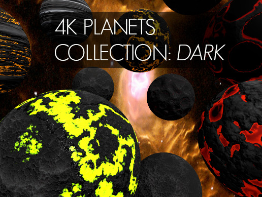 4K Planets Collection: Dark | 3D Sci-Fi | Unity Asset Store