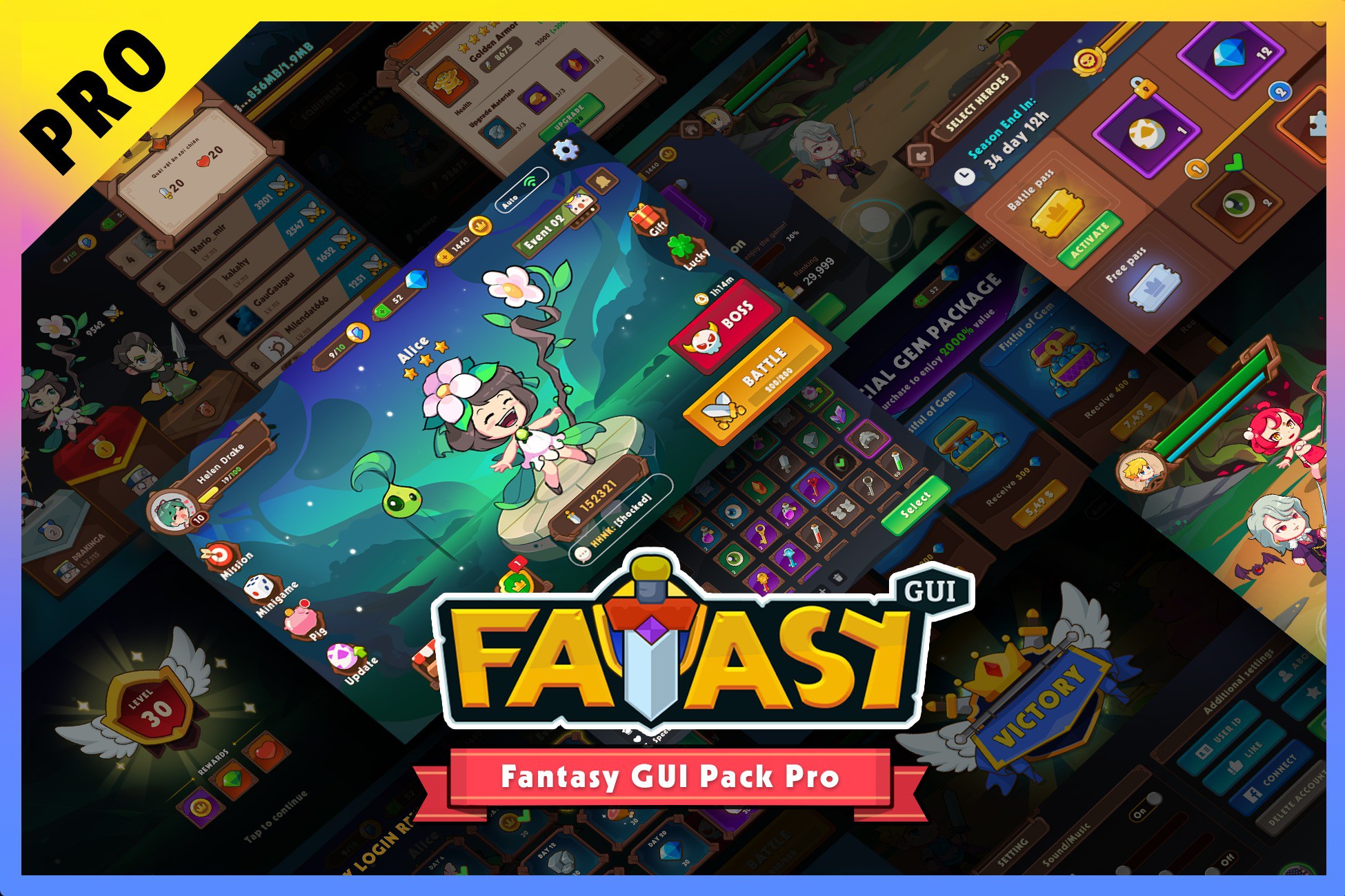 Gui Fantasy 2d Ui Fantasy Pack 2d Gui Unity Asset Store