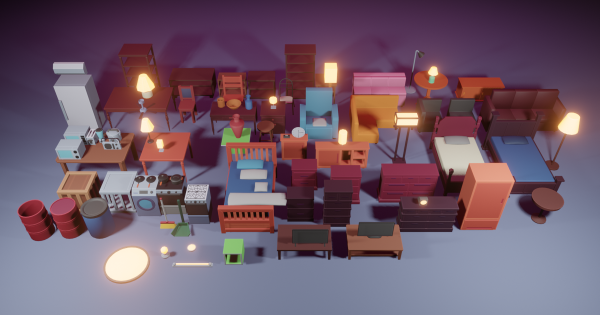 House Hold Objects Pack | 3D Interior | Unity Asset Store