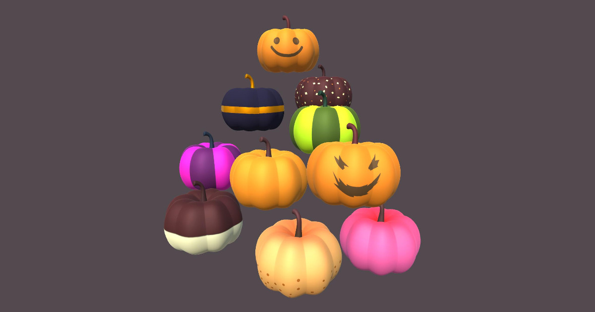 Colorfull Pumpkin's (lowpoly) | 3D Props | Unity Asset Store