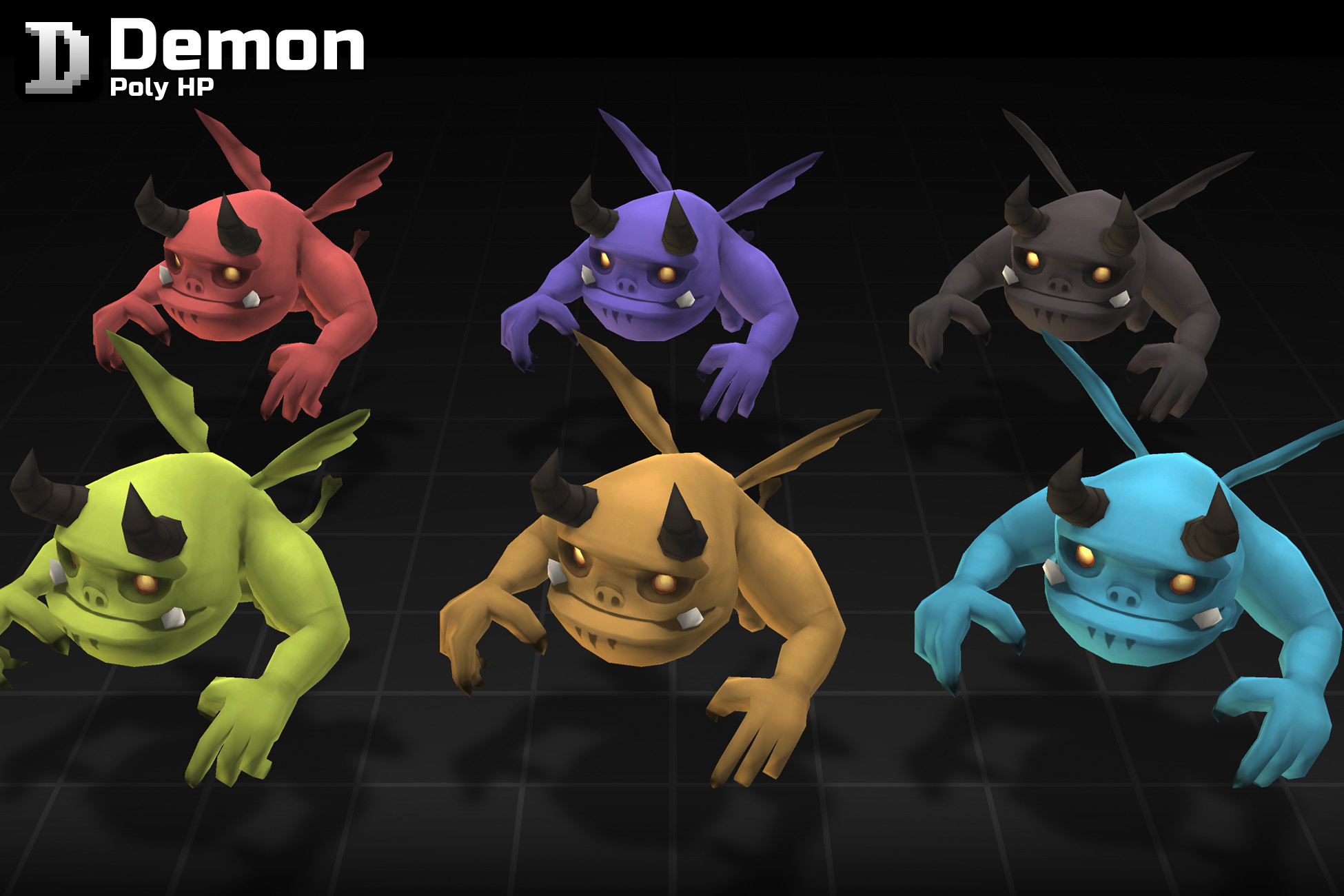 Poly HP - Demon | 3D Creatures | Unity Asset Store