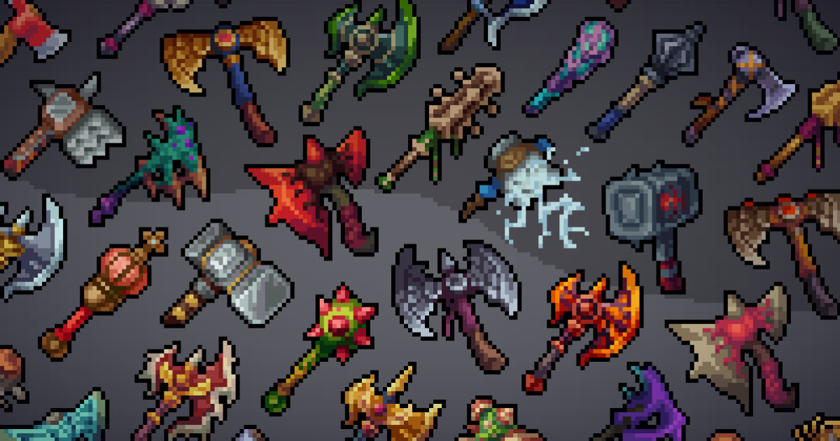 Pixel Axe & Hammer Pack 1 | 2D Icons | Unity Asset Store