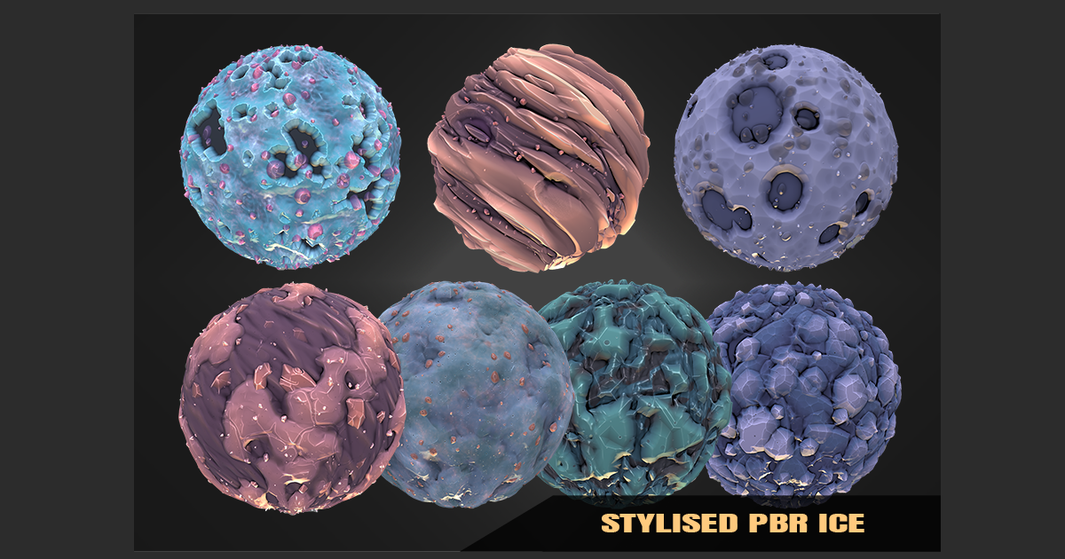 Stylized Fantasy Alien Moon PBR Material | 2D Textures & Materials ...