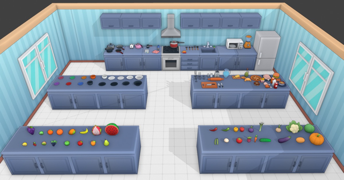 Cartoon Kitchen Pack - Low Poly | 3D Props | Unity Asset Store
