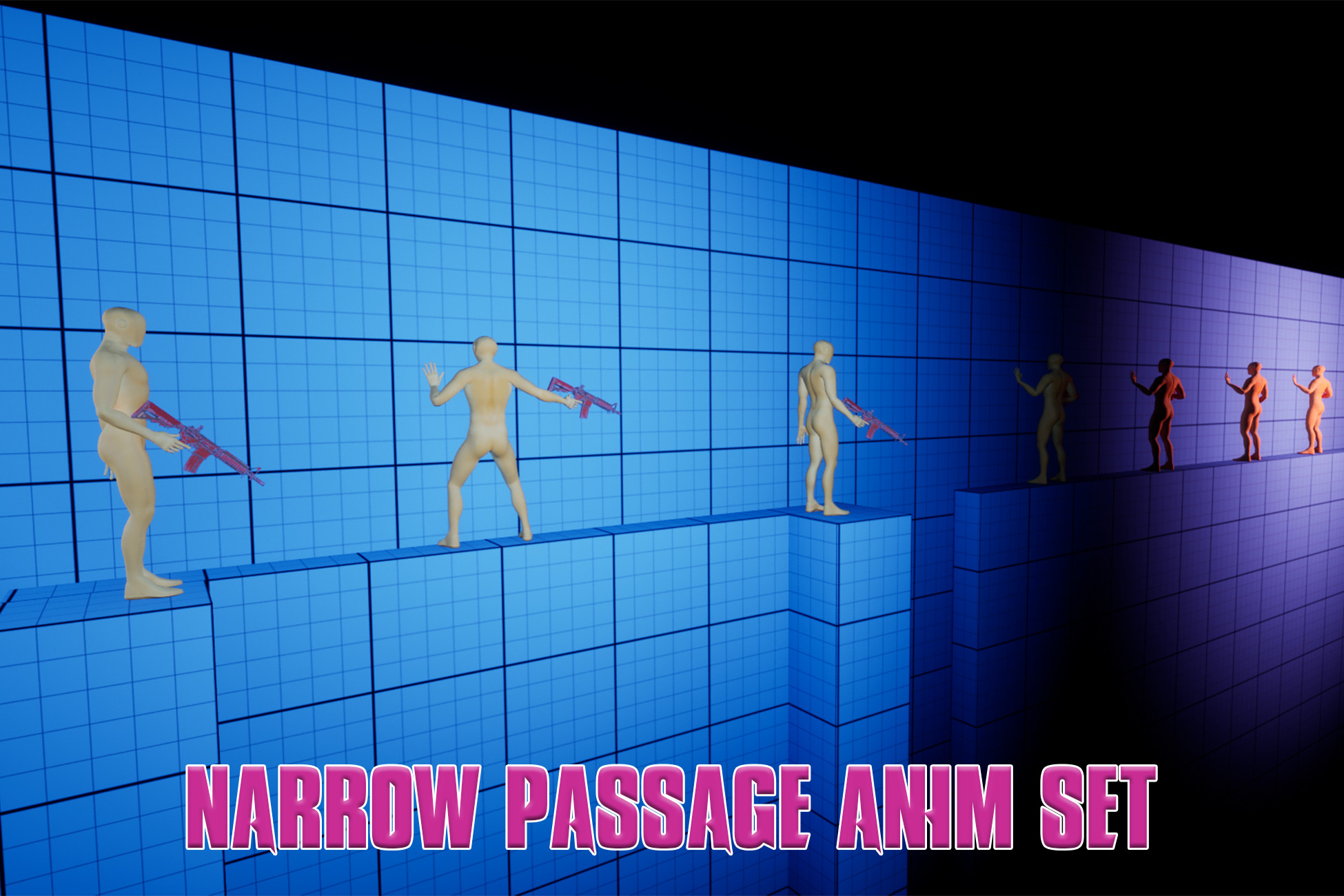 Narrow Passage Anim Set | 3D 애니메이션 | Unity Asset Store