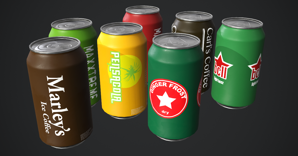 Beverage Cans PBR | 3D Props | Unity Asset Store