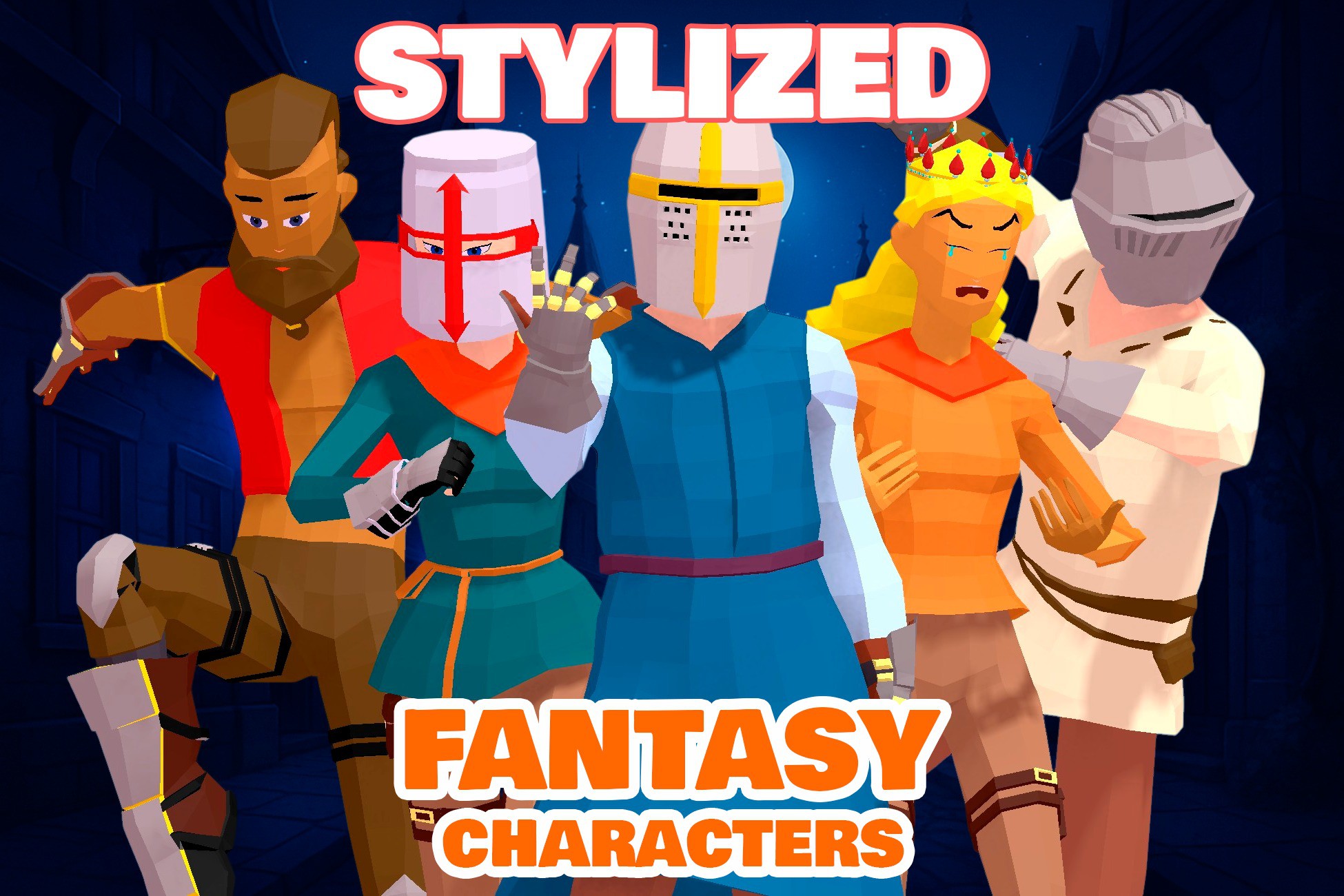 Stylized Fantasy Knight Characters | 3D Humanoids | Unity Asset Store