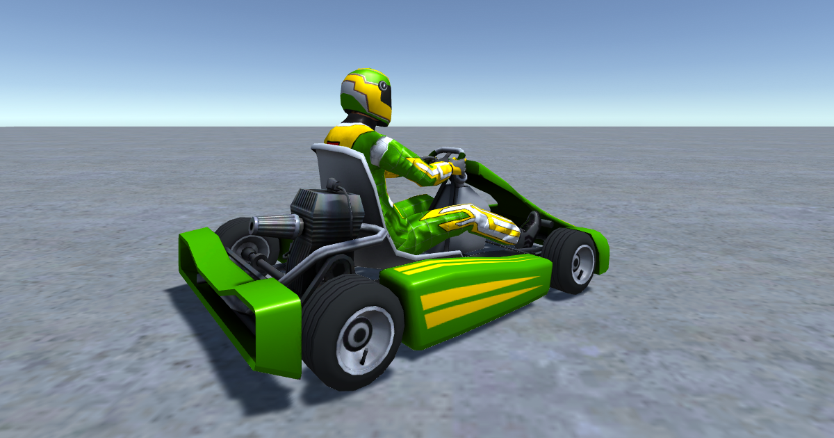 Low Poly Kart With Player 4 | 3D Land | Unity Asset Store
